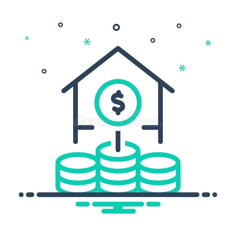 Mix Icon for Saving, Revenue and Income Stock Vector - Illustration of ...