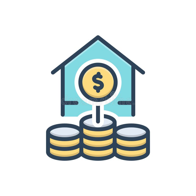 Color Illustration Icon for Saving, Revenue and Money Stock ...