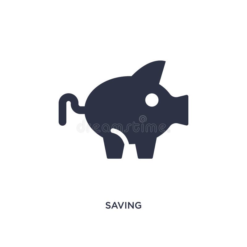 Saving Icon on White Background. Simple Element Illustration from Fast ...