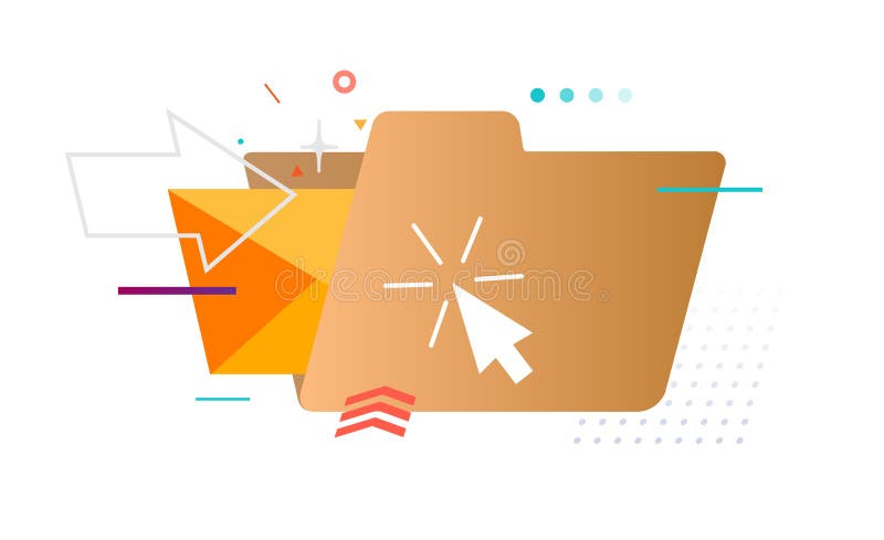 Saving a Letter To a Folder Stock Vector - Illustration of computer ...