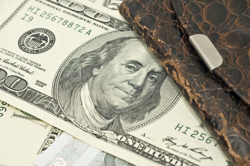 Saving the Money - Closeup of Old Wallet Stock Photo - Image of paying ...