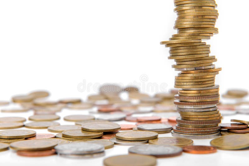 Saving Money Concept, Coin Stack Growing Business Stock Photo - Image ...