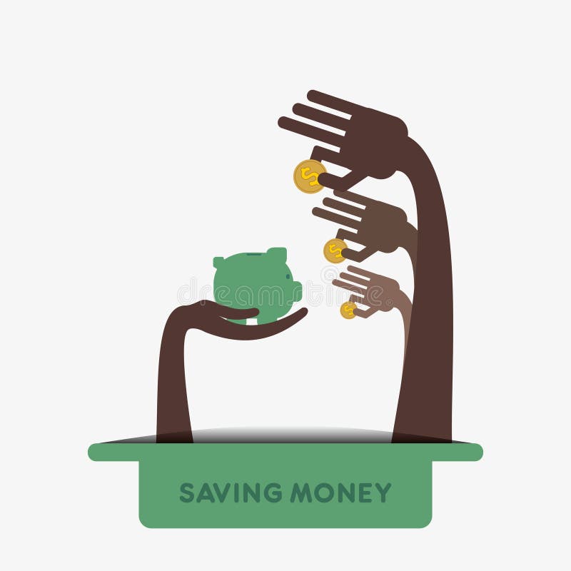 Saving money concept stock vector. Illustration of financial - 40336053