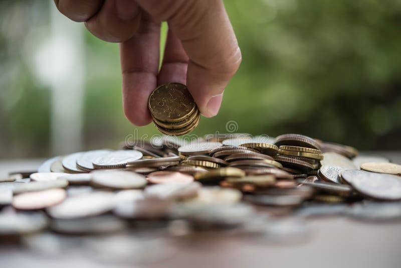 Saving Money Concept . Hand Putting Money Stock Image - Image of dollar ...