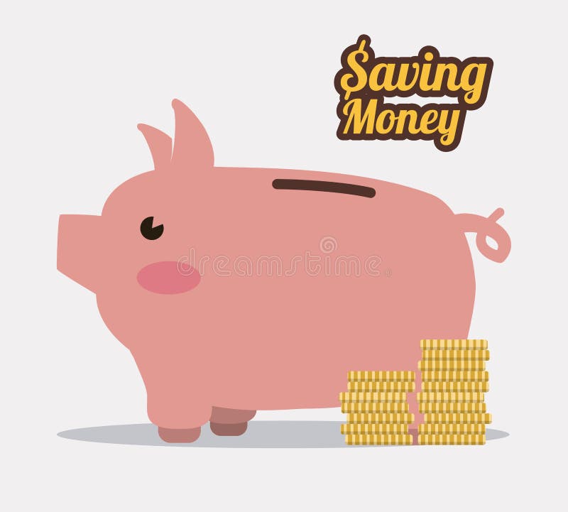 Saving money design stock vector. Illustration of investment - 46186427