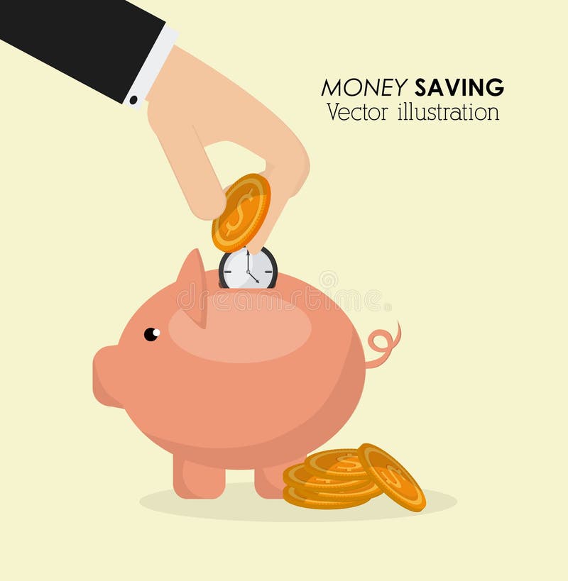 Saving money design stock vector. Illustration of symbol - 65880554