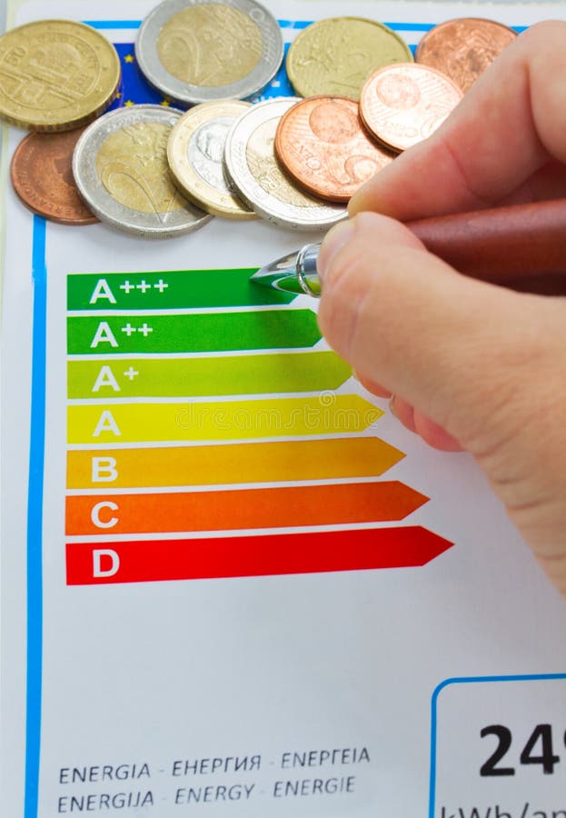 Saving Money Due To Energy Efficiency Concept Stock Image - Image of ...