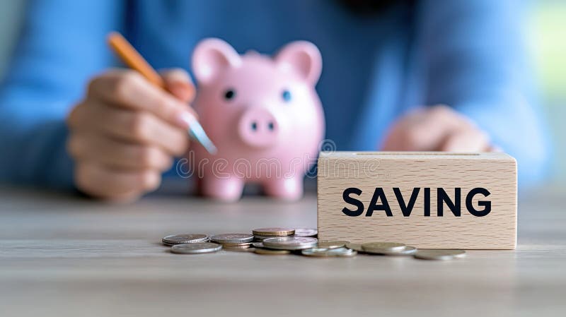 Saving Money is Essential for Financial Security and Future Goals Stock ...