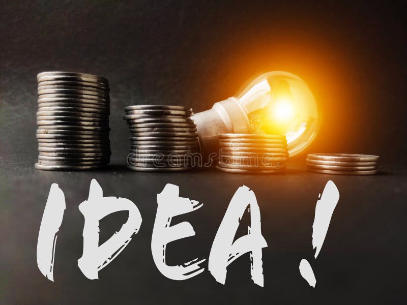 Saving Money and Finance Management for Future by Light Bulb Glowing ...
