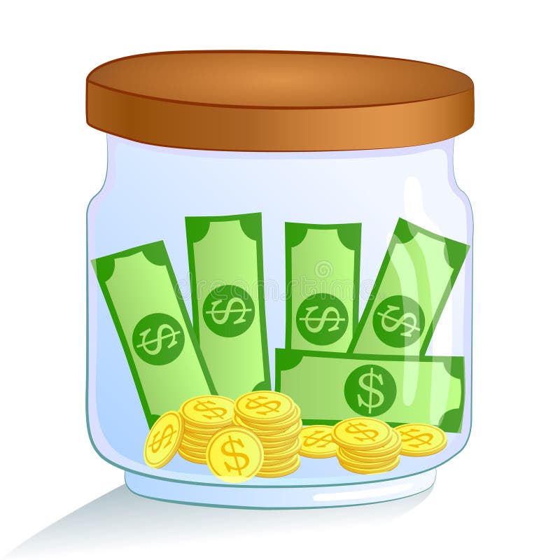 Saving Money Jar. Vector Illustration Stock Vector - Illustration of ... Saving Money Jar. Vector Illustration Stock Vector - Illustration of ...