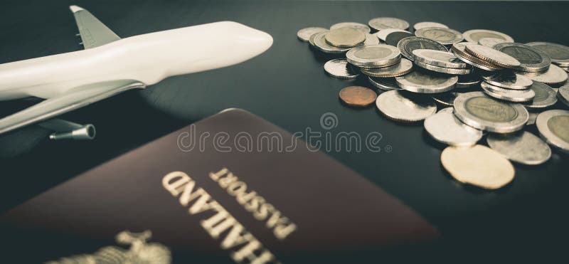 Saving Money To Travel the World Stock Image - Image of plane, finance ...