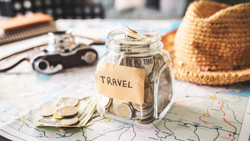 Saving Money for Travel and Budget Concept Stock Image - Image of ...