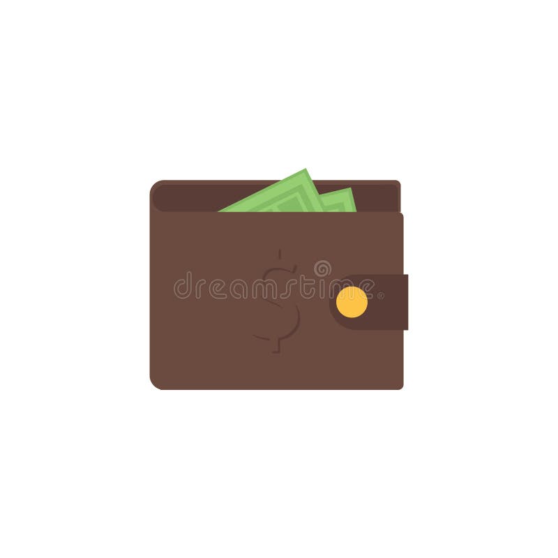 Saving Money. Wallet Vector Graphic Illustration in Flat Stock Vector ...