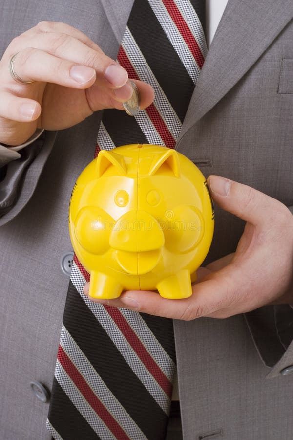 Saving in piggy stock photo. Image of putting, retirement - 4899506