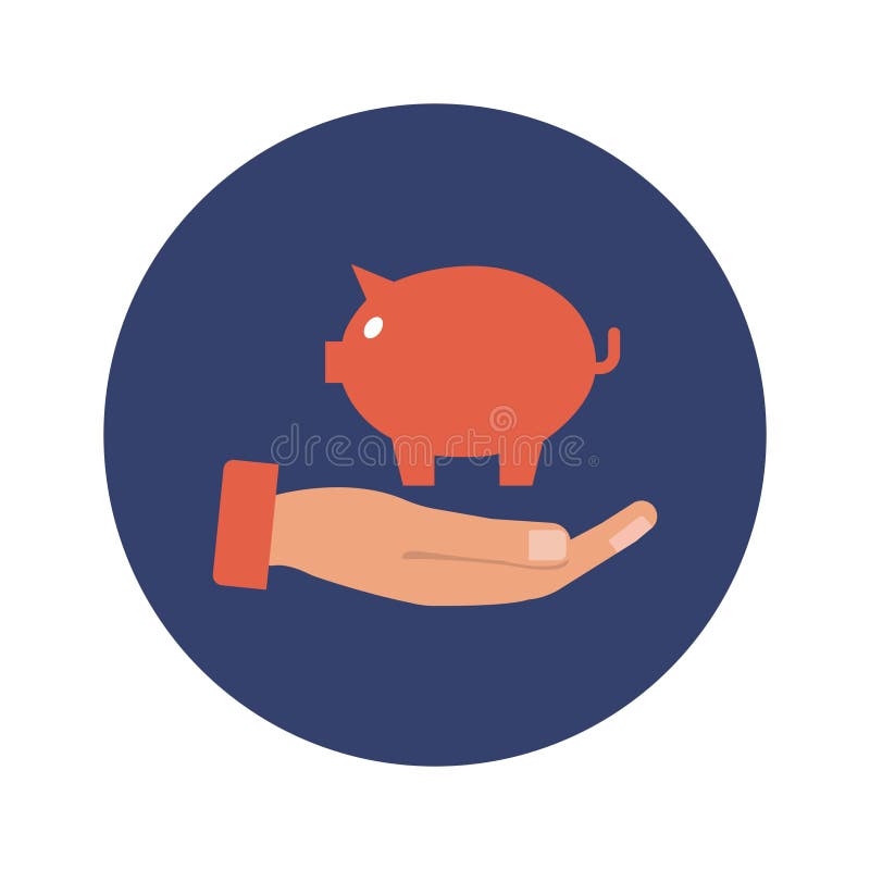 Saving Piggy Color Vector Icon Which Can Easily Modify or Edit Stock ...