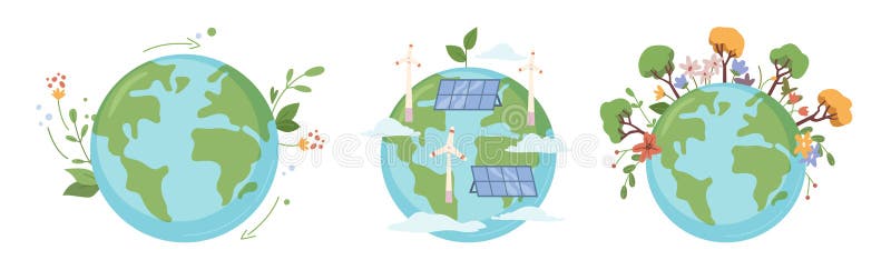 Saving and Preserving Earth and Nature Stock Vector - Illustration of ...