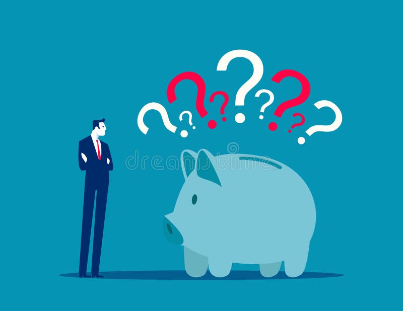 Saving Problem Concept. Banking or Economic Uncertainty Stock Vector ...