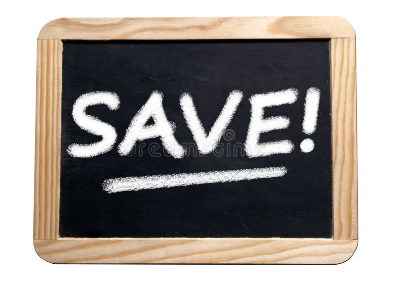 Saving Promotion in Blackboard Stock Photo - Image of supermarket ...