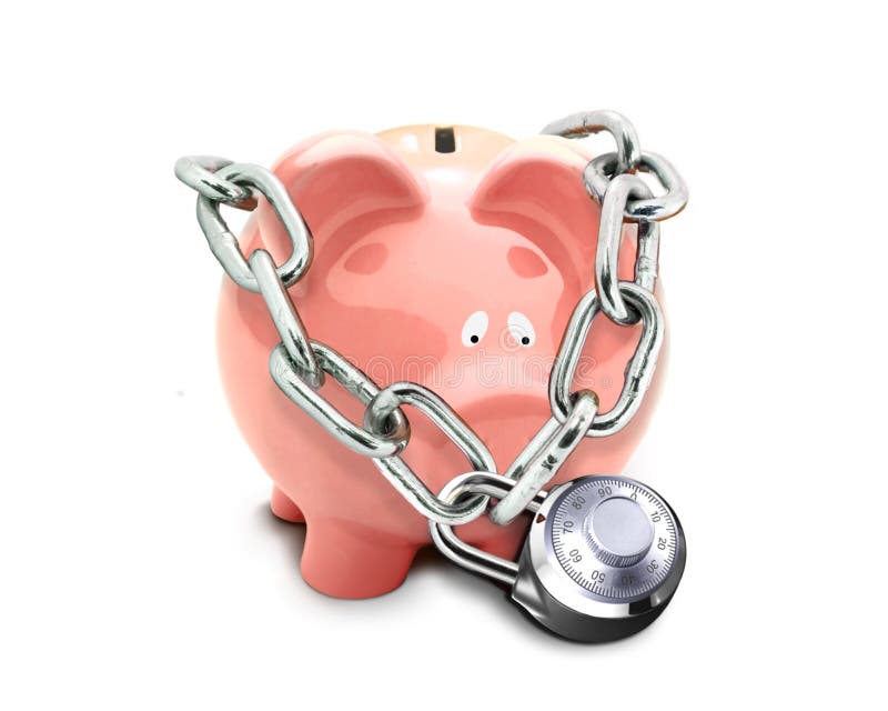 Saving Protection Concept stock illustration. Illustration of locked ...