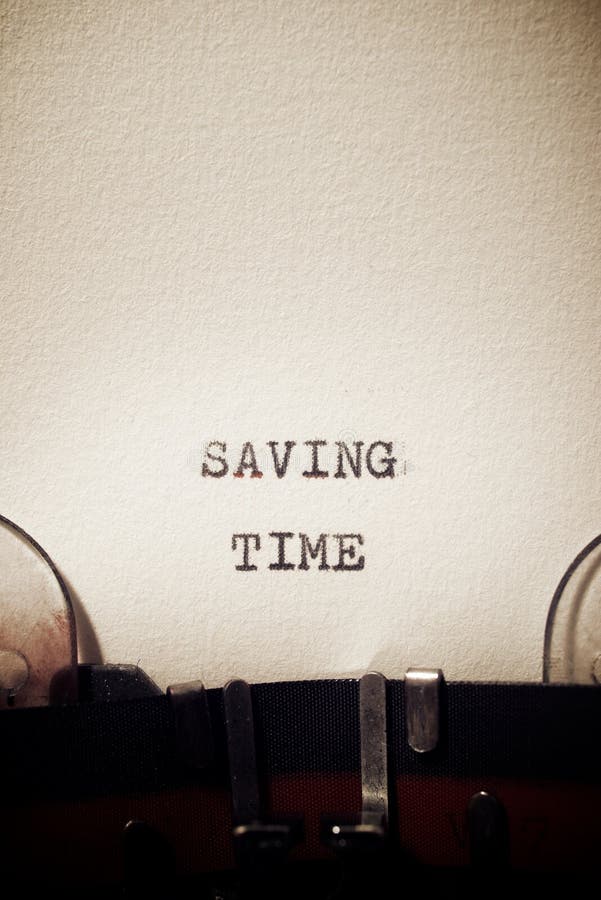 Saving time phrase stock image. Image of lettering, business - 201760961