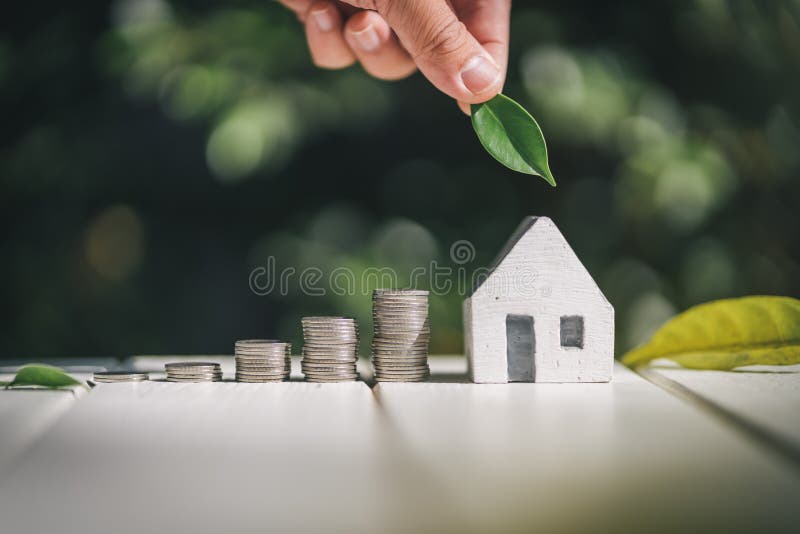 Saving To Buy a House or Car Savings Concept with Money Coin Stack ... Saving To Buy a House or Car Savings Concept with Money Coin Stack ...