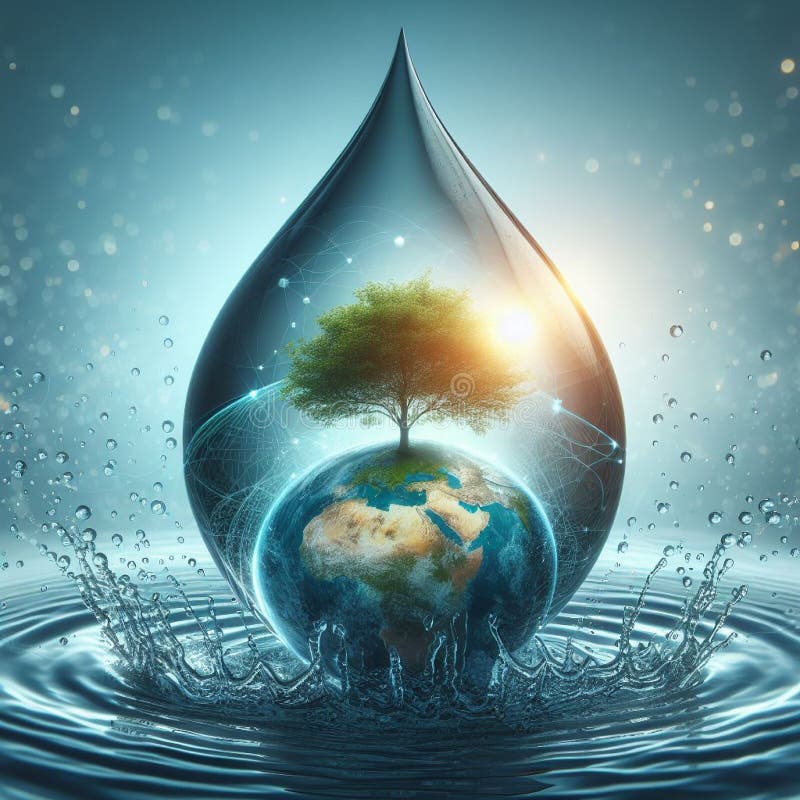 Saving Water and World Environmental Protection Concept. Stock Photo ...