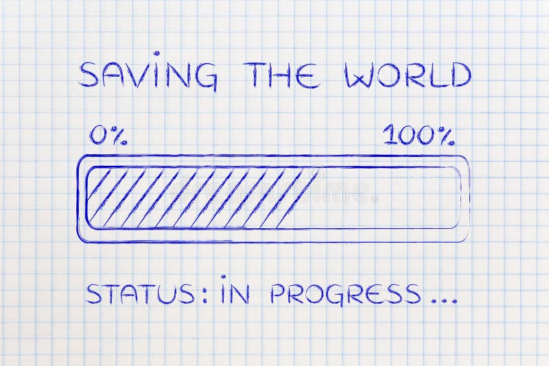 Saving the World Progress Bar Loading Stock Photo - Image of help ...