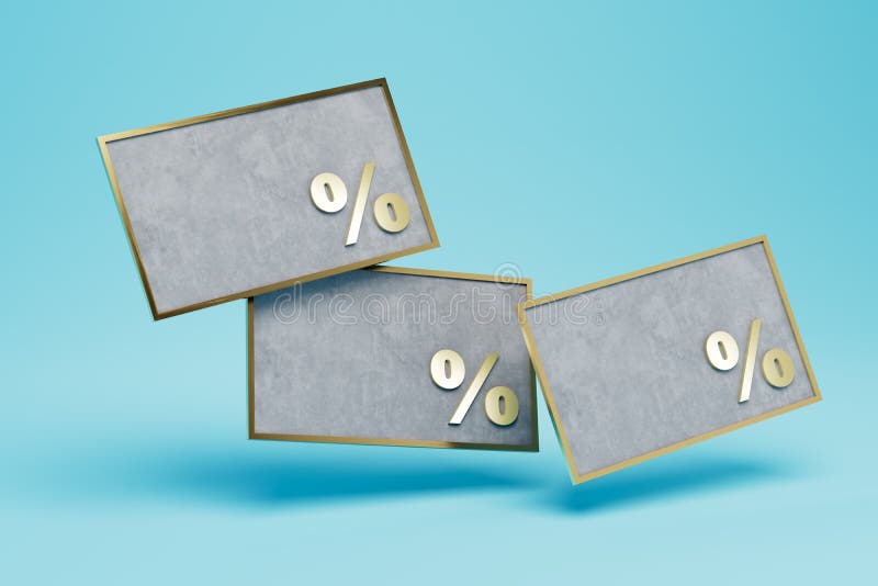 Savings Bank Cards with a Good Interest Rate on a Blue Background. 3d ... Savings Bank Cards with a Good Interest Rate on a Blue Background. 3d ...