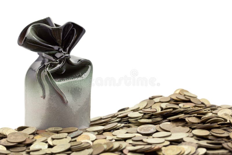 Savings bank with coins stock photo. Image of glass, treasure - 22459690