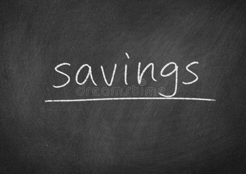 Savings stock image. Image of text, concept, blackboard - 165504945