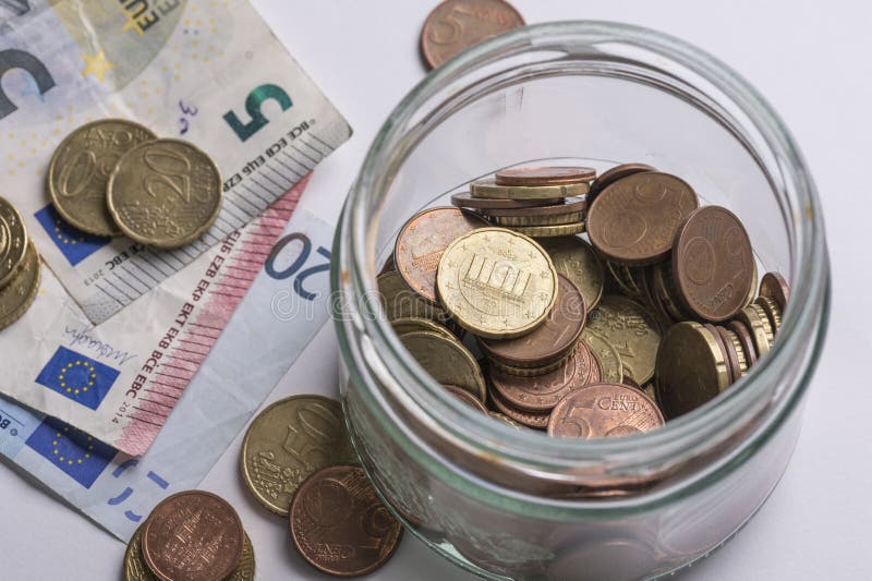 Savings euros stock photo. Image of banknotes, economy - 91384384