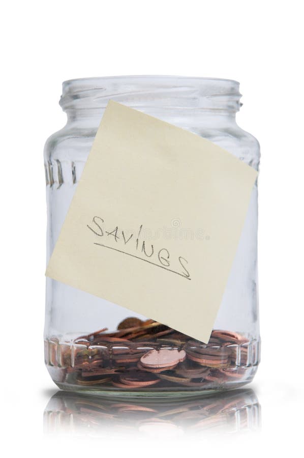 Savings labeled jar stock image. Image of organizations - 64209713