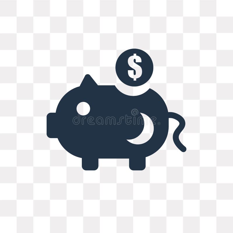 Savings Vector Icon Isolated on Transparent Background, Linear S Stock ...