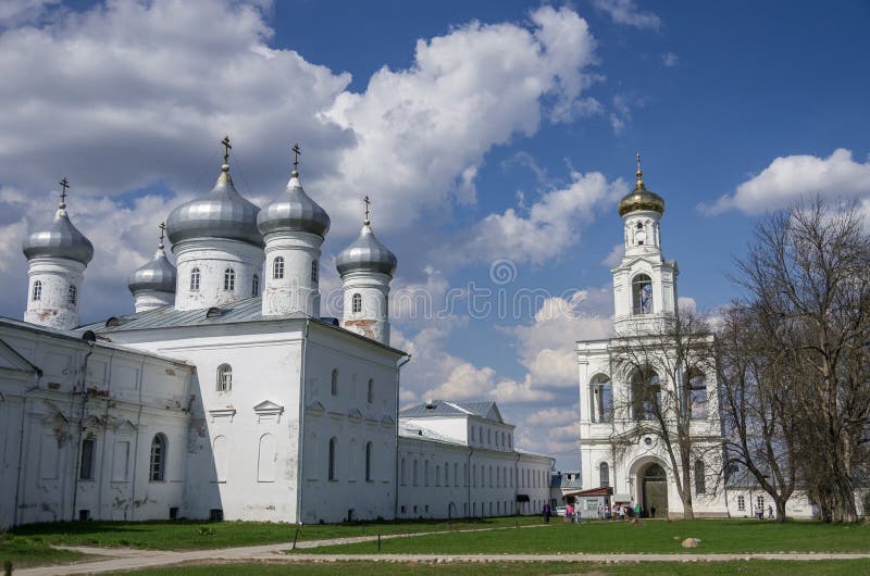 Saviour Cathedral and Bell Tower, Russian Orthodox Yuriev Monastery in ... Saviour Cathedral and Bell Tower, Russian Orthodox Yuriev Monastery in ...