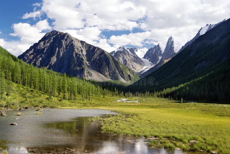 Savlo valley stock photo. Image of green, altai, forest - 9526010