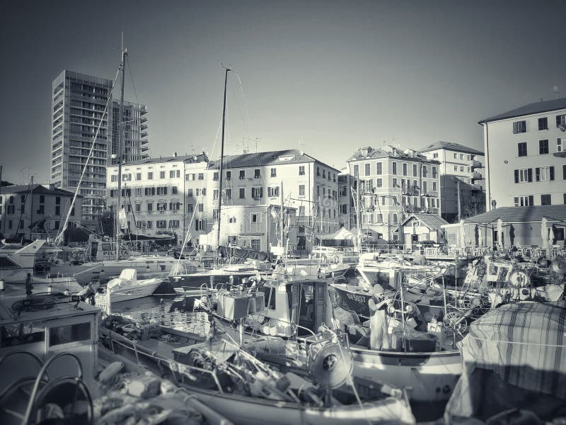 Savona port editorial photo. Image of harbors, boats - 55150391