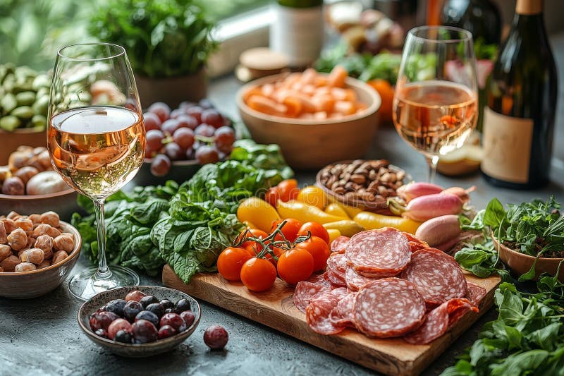 Savor the Delight of a Top-down View of a European Dinner Party Table ...