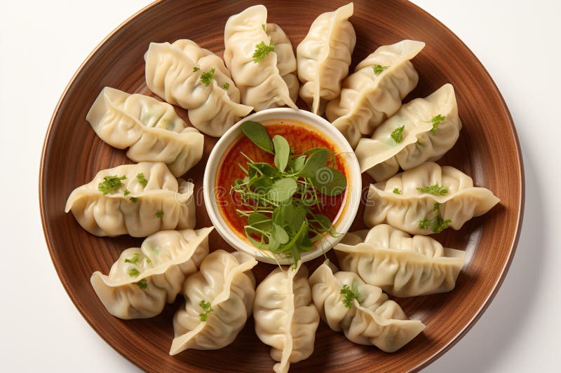 Savor the Flavor: Authentic Chinese Dumplings Delight Stock ...
