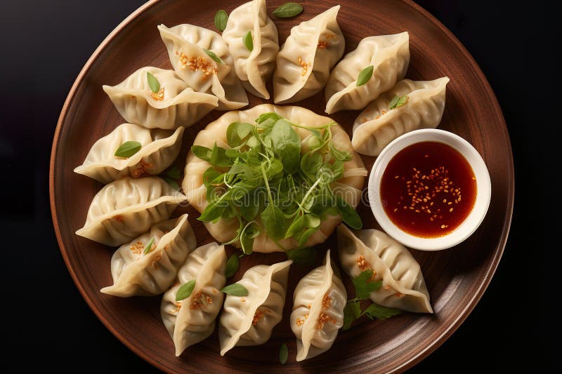 Savor the Flavor: Authentic Chinese Dumplings Delight Stock ...