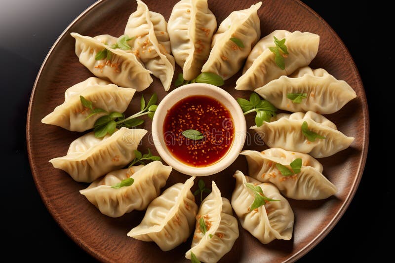 Savor the Flavor: Authentic Chinese Dumplings Delight Stock ...