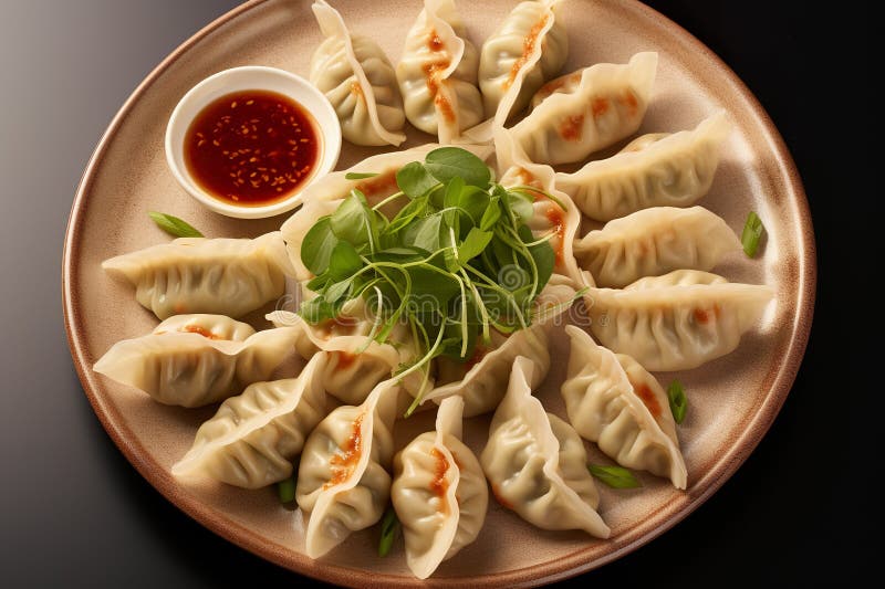 Savor the Flavor: Authentic Chinese Dumplings Delight Stock ...