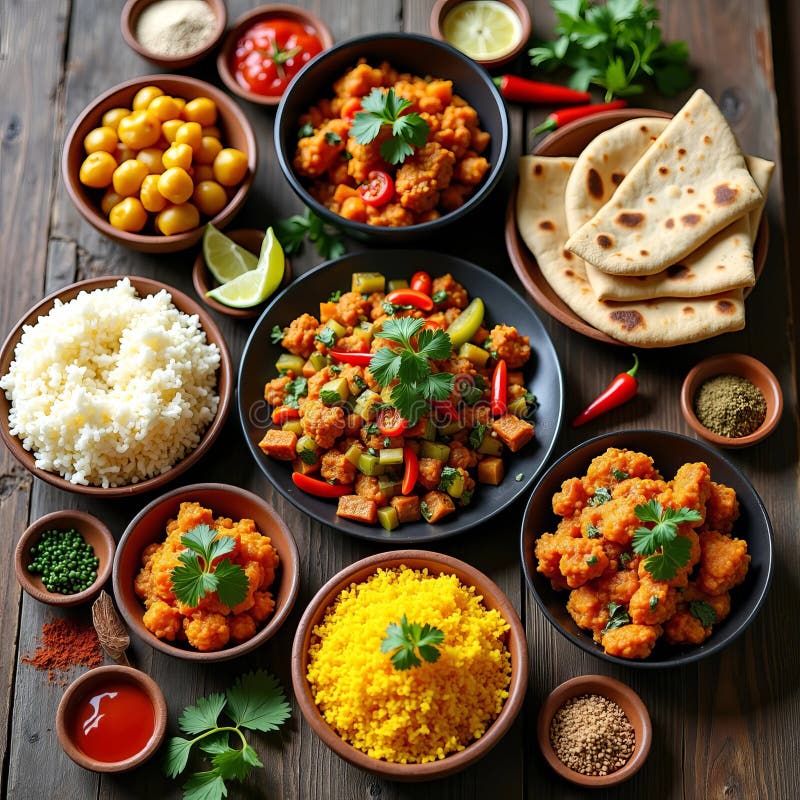 Savor the Flavor a Culinary Journey (30 Stock Illustration ...