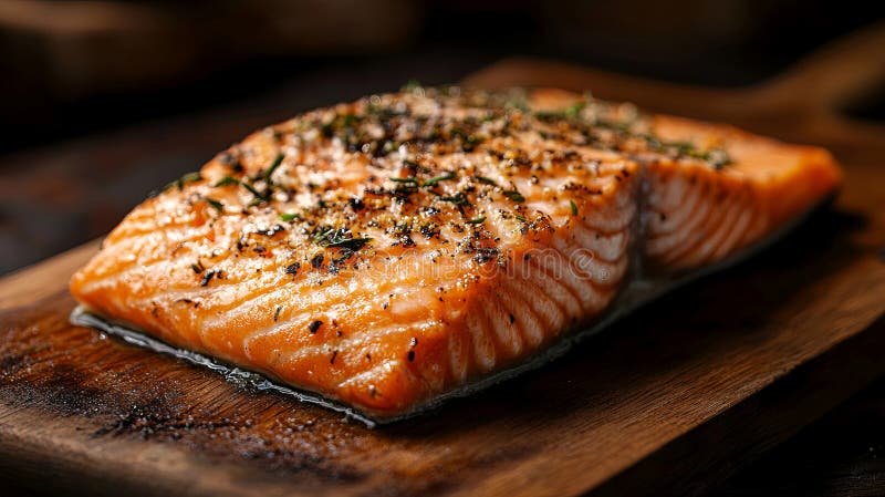 Savor the Perfectly Grilled Salmon Fillet, Seasoned with Herbs and ... Savor the Perfectly Grilled Salmon Fillet, Seasoned with Herbs and ...