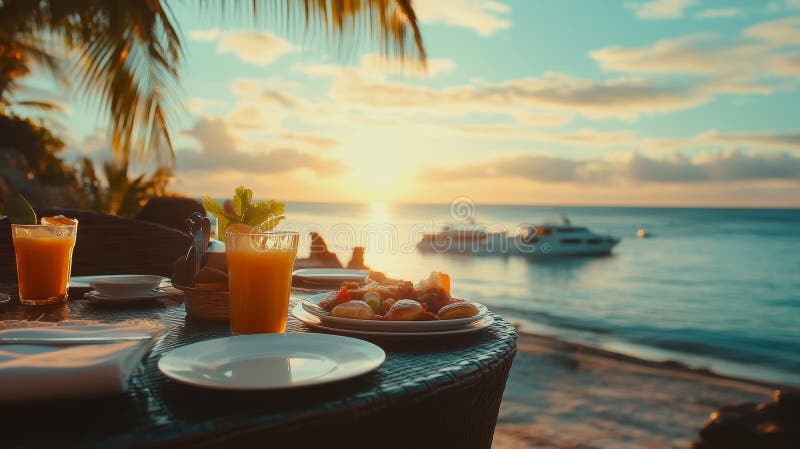 Savoring a Delightful Breakfast with Stunning Ocean Views at a ...