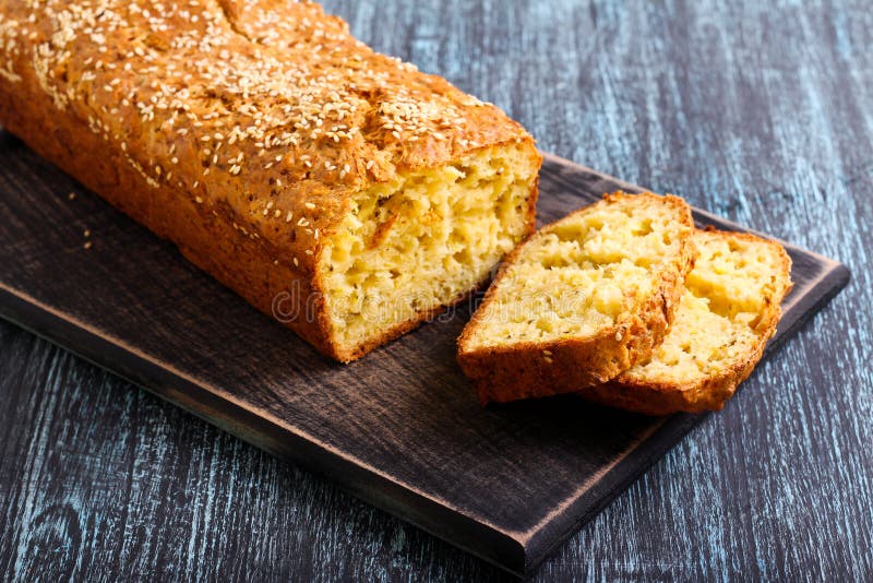 Savory bread loaf stock photo. Image of courgette, sesame - 61610632