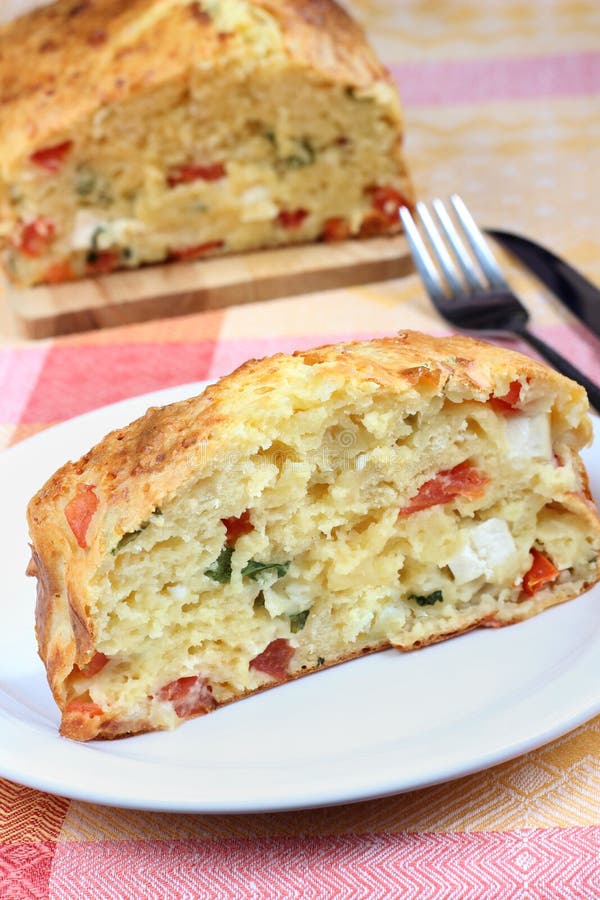 Savory cake stock image. Image of chives, arugula, table - 40369679