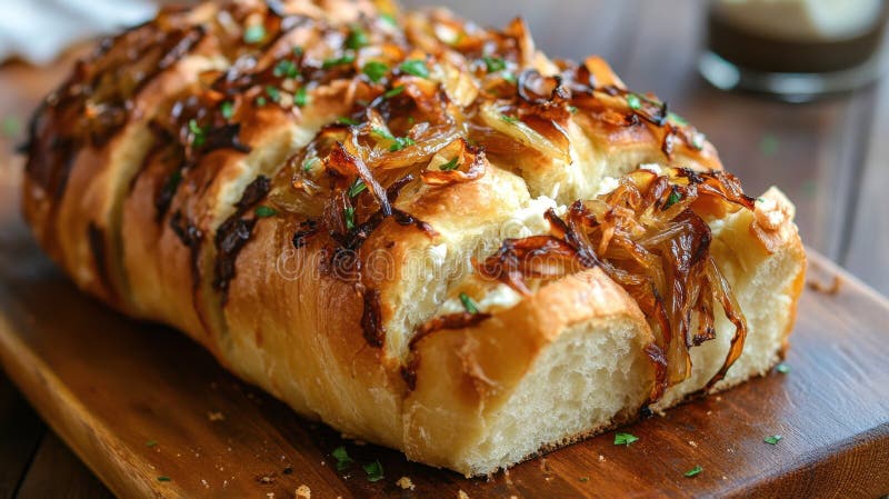 Savory Caramelized Onion Pull Apart Bread for Special Gatherings Stock ...