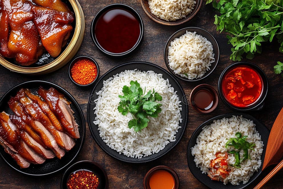 Savory Chinese Dining Experience with Fragrant Rice and Delectable ...