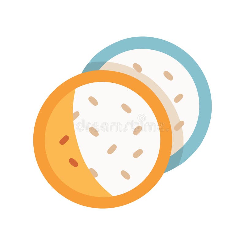 Savory Rice Cake Culinary Icon Stock Vector - Illustration of ...
