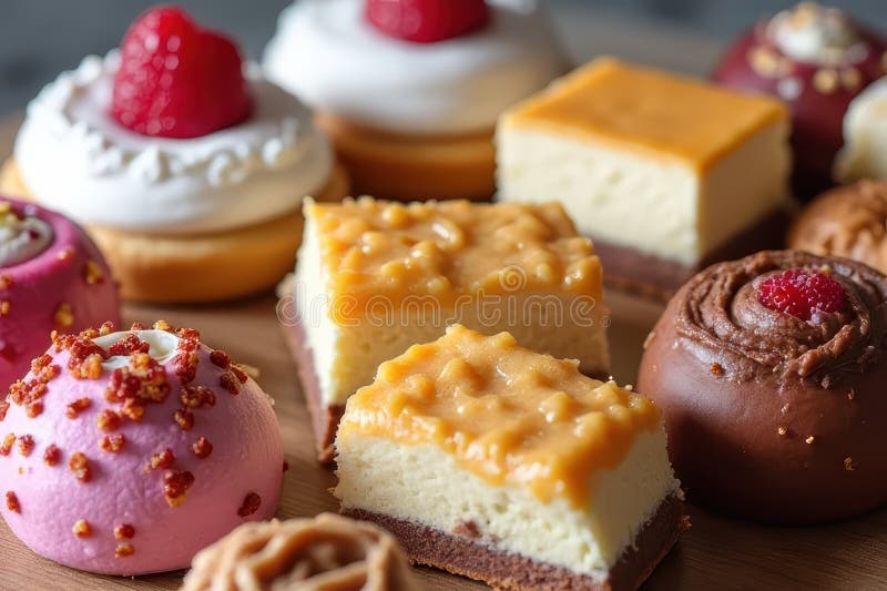 Savory Dessert Cake Variety Stock Illustration - Illustration of ...